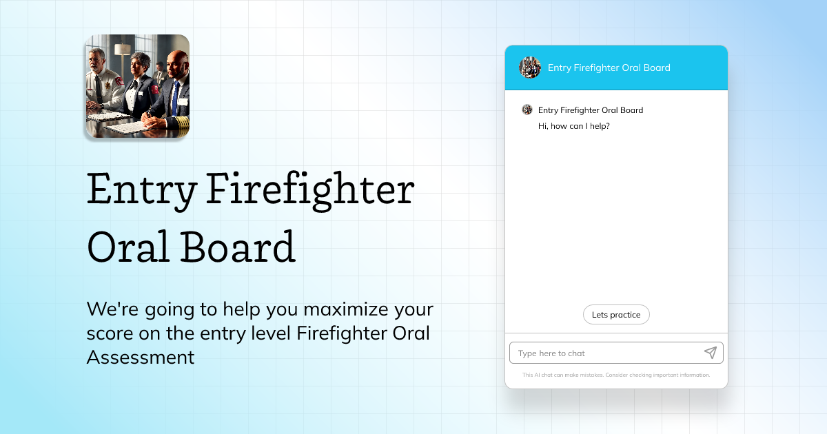 Entry Firefighter Oral Board